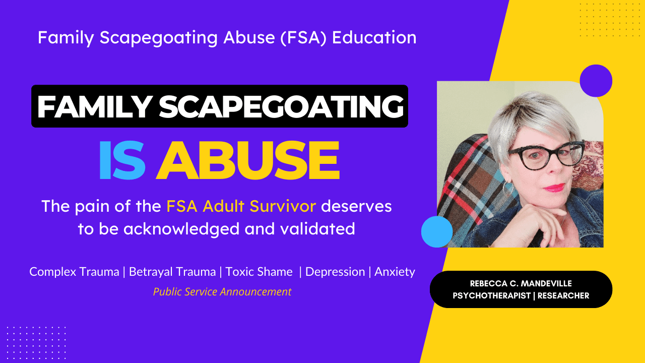 Family Scapegoating Abuse (FSA) Public Service Announcement – Now ...